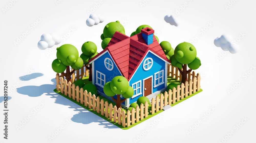 Cartoon House Animation: Illustrating Growth and Development of a ...