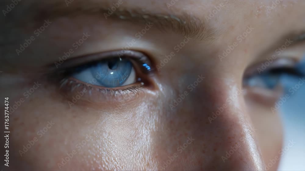 Close-up of AI neural network mapping emotional responses across human ...