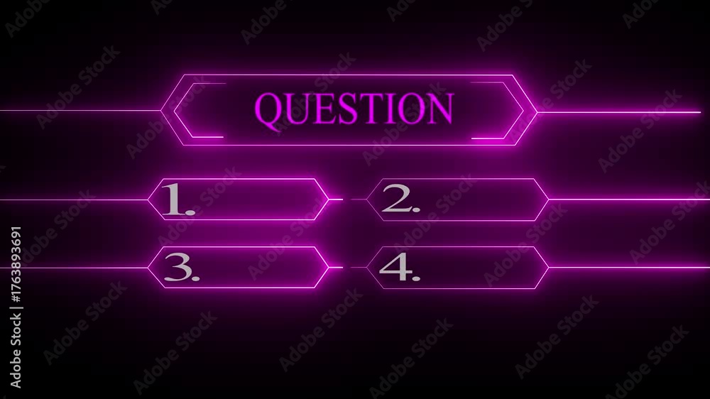 Quiz Animation template, Quiz Line Animation with option selection ...