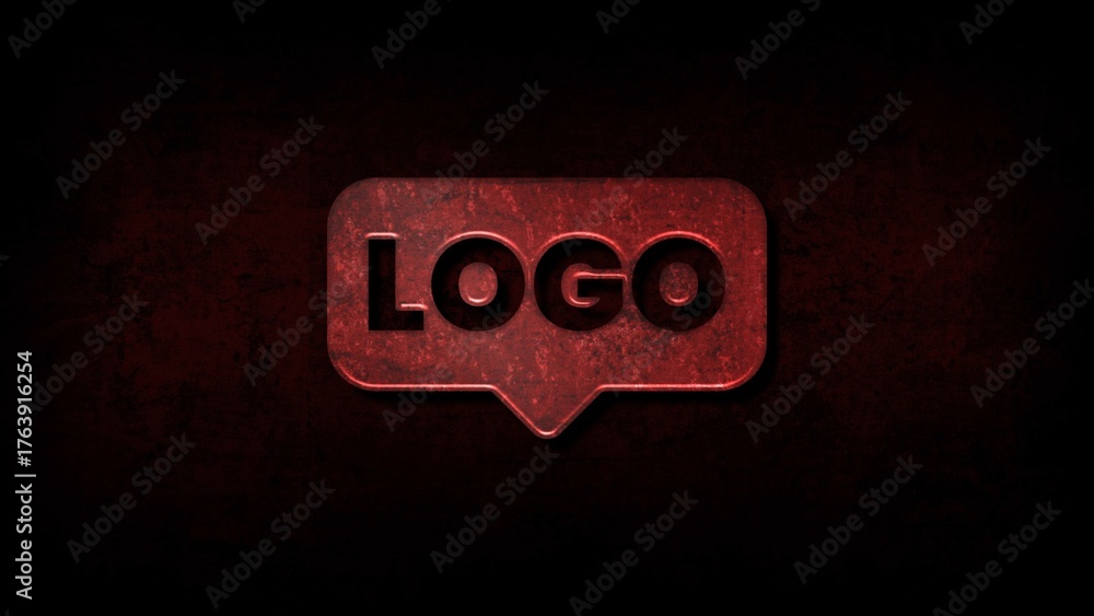 Dark Grungy Red Superhero Logo Reveal Stock Template | Adobe Stock