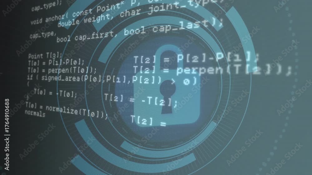 Vidéo Stock Opening UI showing scrolling C++ HTTP code fading circle ...