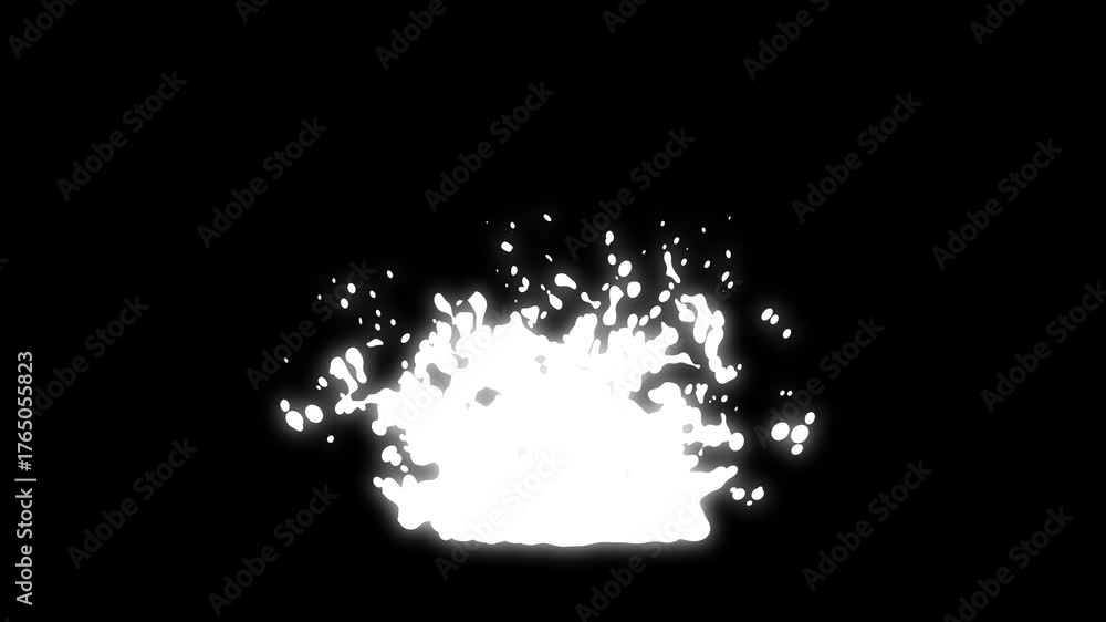 2D White Fire Flame torch burning animation with alpha channel, hand ...
