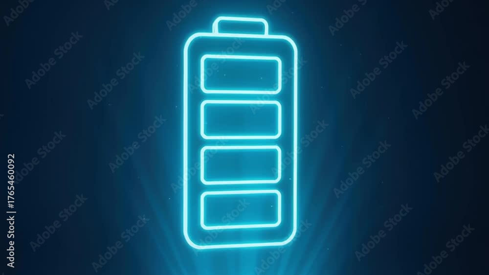 Battery technology advancements concept featuring glowing futuristic ...
