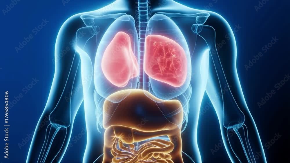 Human Body Anatomy Visualization Exploring Internal Organs Brain Lungs ...