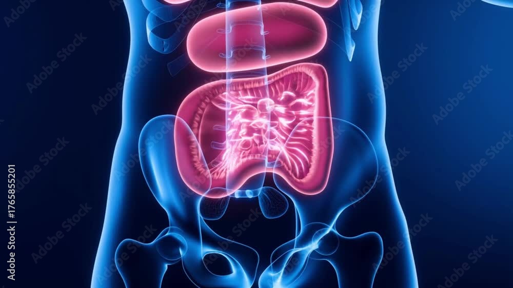 Intestines Anatomy Scan Medical Visualisation Gut Microbiome Intestinal ...