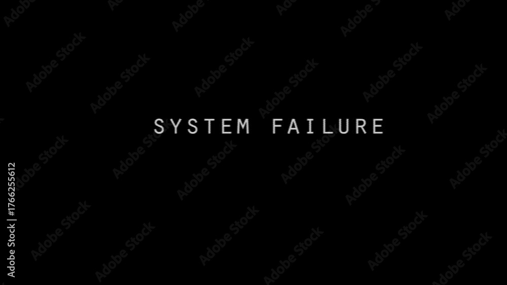 Looped SYSTEM FAILURE glitch animation with cyberpunk RGB distortion ...