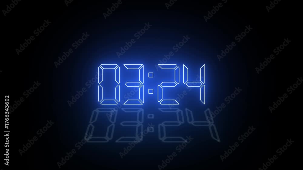 Digital 4 minutes countdown, 4 minute timer countdown animation ...