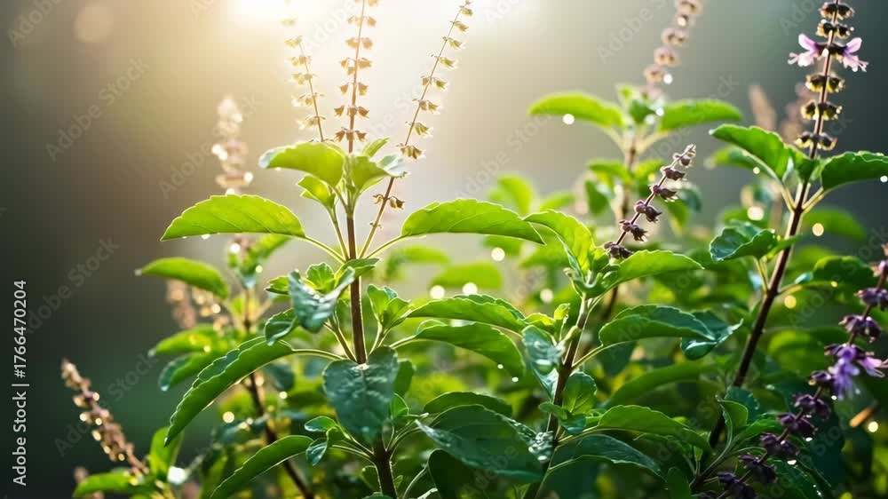 Sacred Tulsi Plant An Ayurvedic Herb with Medicinal Properties and ...