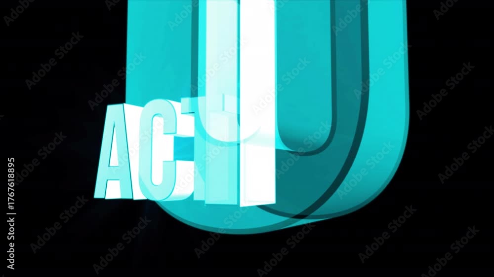 Branding 3D Text Vision, Action, Growth, Impact Transparent Background ...