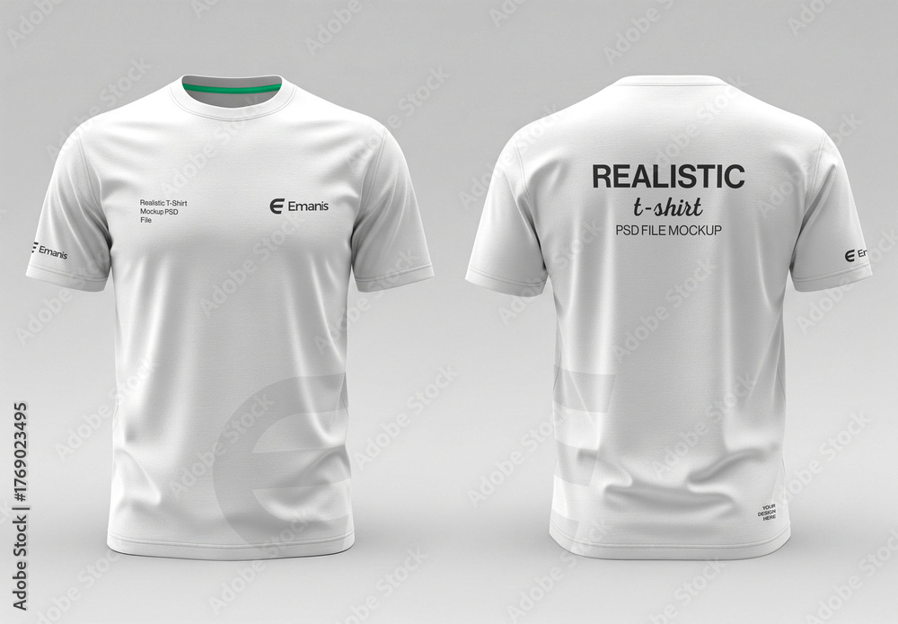 Realistic T-Shirt Mockup Template Stock Template | Adobe Stock