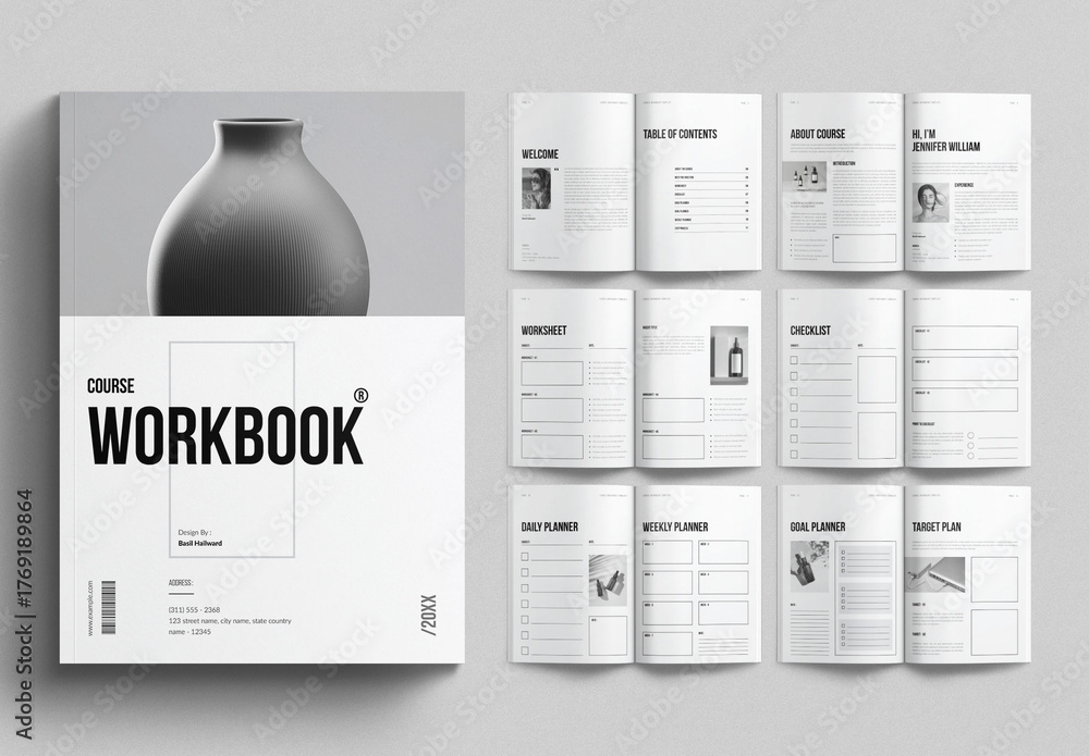 Workbook Magazine Template Stock Template | Adobe Stock
