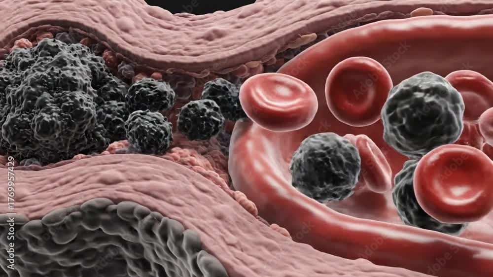 Skin Cancer Melanoma – 3D Cell Mutation and Growth Animation Stock ビデオ ...