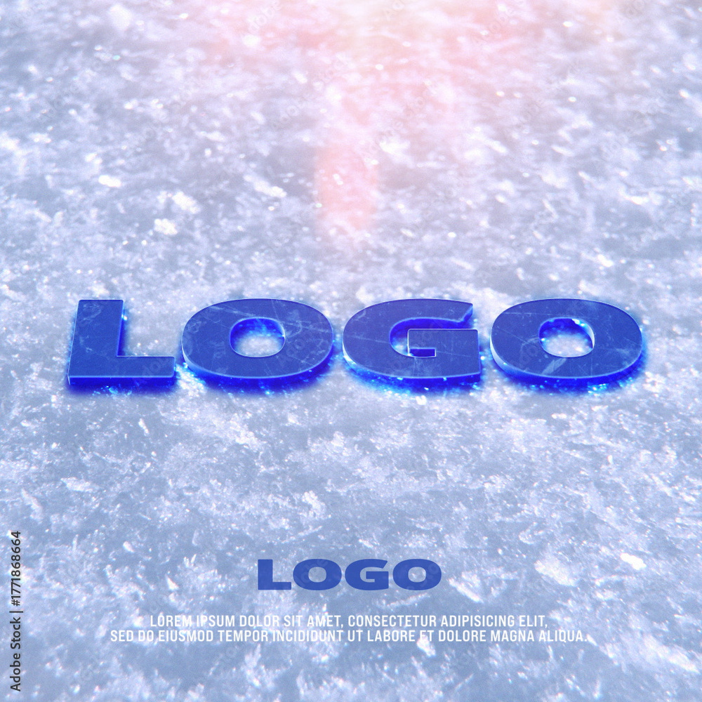 Frozen Ice And Snow Logo Reveal. Square Stories Opener for Social Media ...