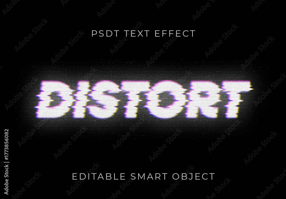 Multicolor Glitch Glow CRT Scanline Arcade Text Effect Distorted Bold ...