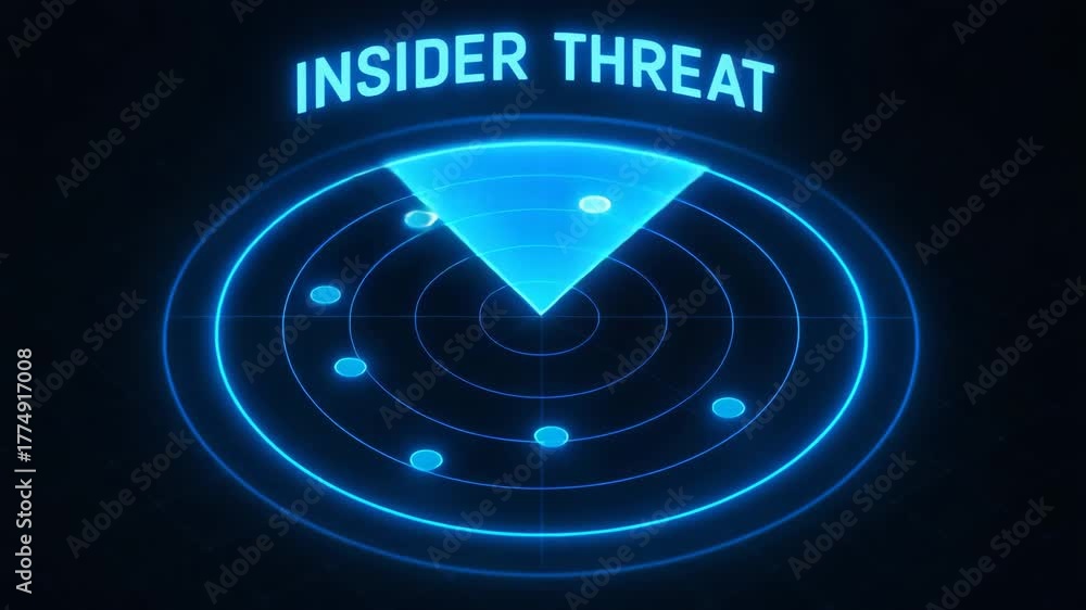 A high-tech representation of an insider threat detection system using ...