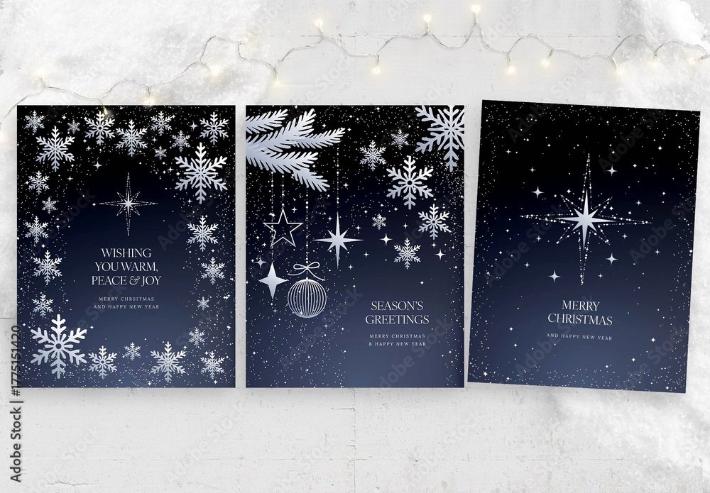 Winter Wonderland Flyer Template with Elegant Snowflake Border Frame ...