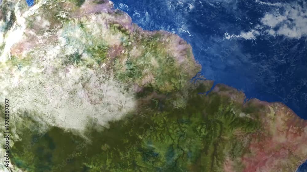 4K Earth Zoom into Ecuador | Realistic Planet Transition Animation ...