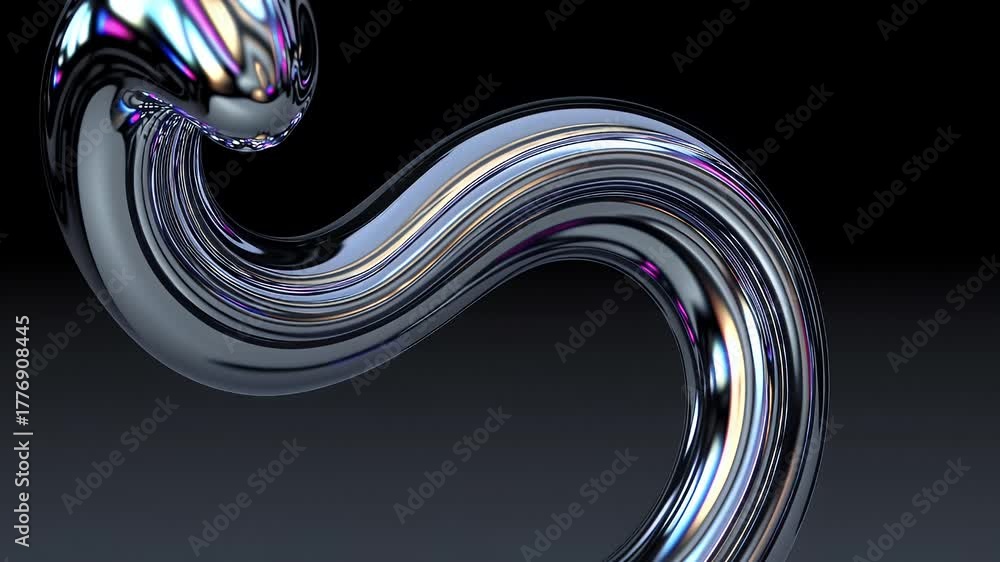 captivating 4k animation fluid serpentine form moving hypnotic rhythm ...