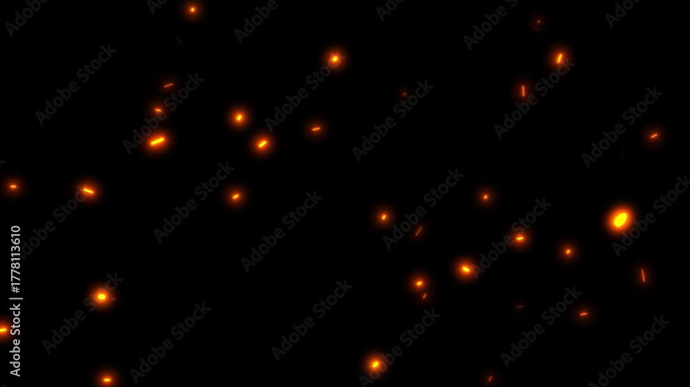 Intense fire sparks and burning ember transition animation for ...