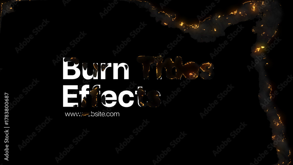 Typography Creative Burn 素材庫範本 | Adobe Stock