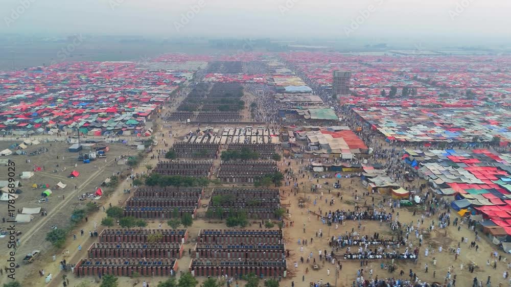 Drone Footage Showing Thousands of People Attending Raiwind Tablighi ...