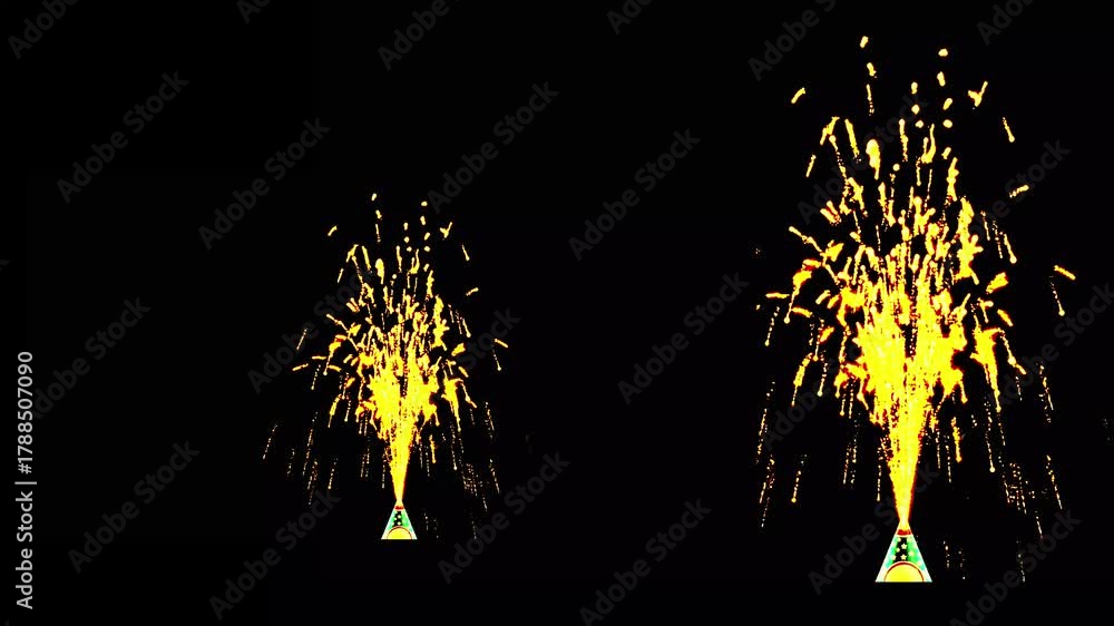 Fire Crackers and Spark Effects on Green Screen — Diwali Celebration ...
