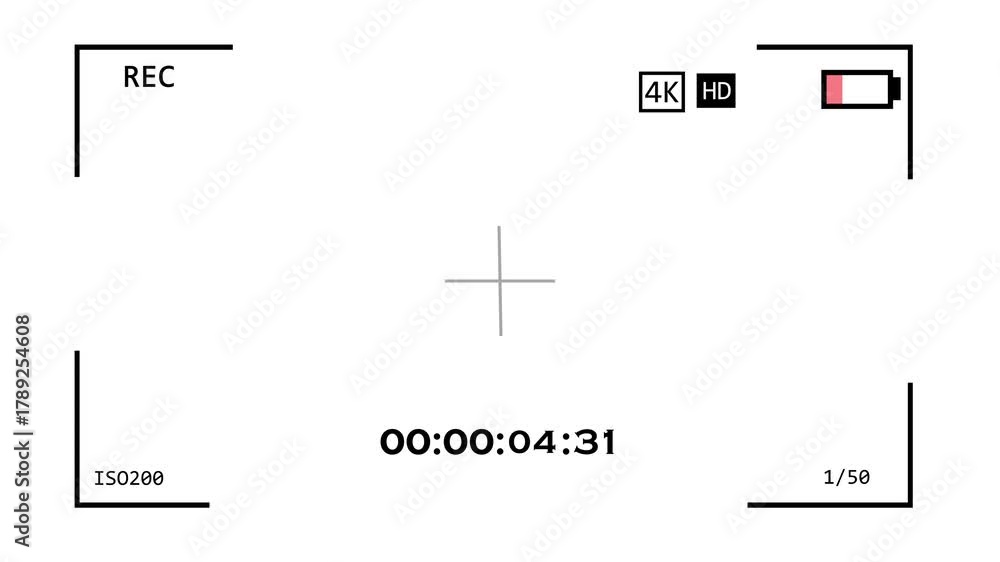 Vidéo Stock Video camera recorder screen frame background. cinematic ...