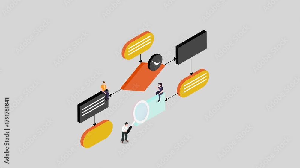 Business People Analyzing Workflow and Decision-Making on Complex ...