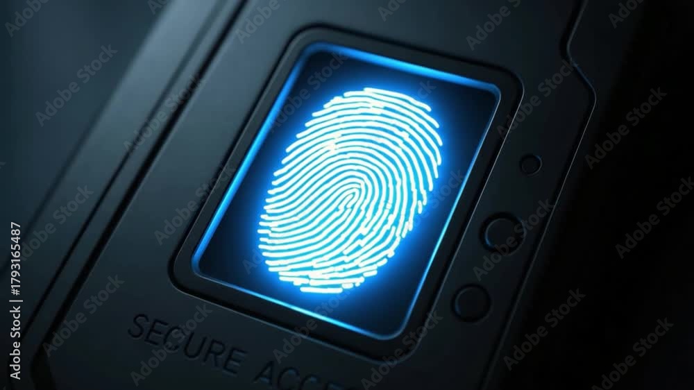 Fingerprint scanner biometric security digital identification secure ...