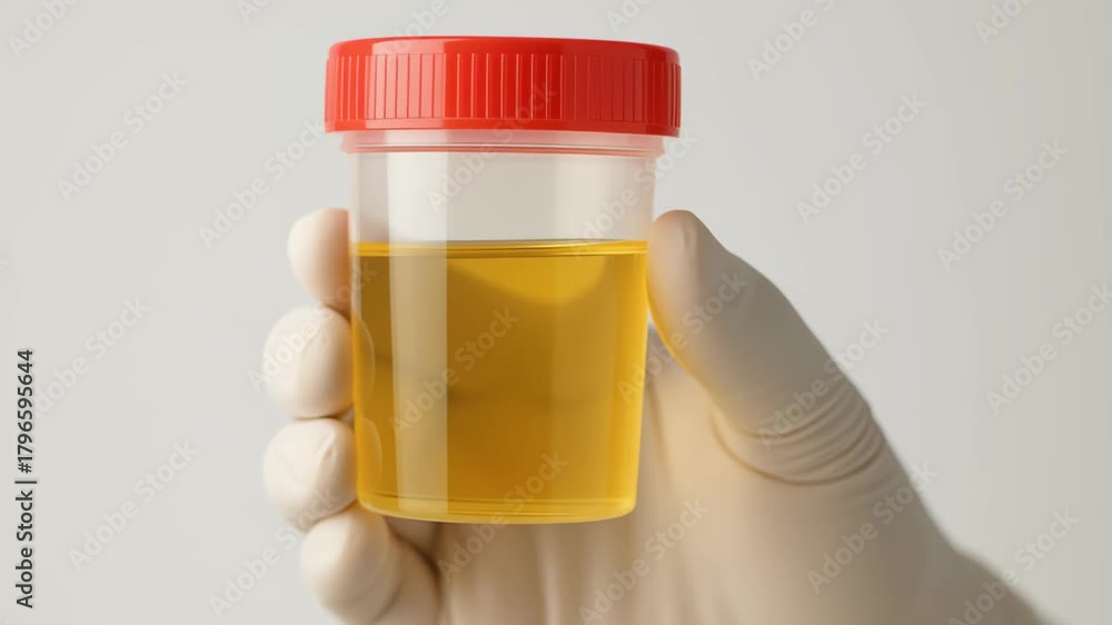 Urine Sample Collection in Clear Container Ensuring Health, Hygiene ...