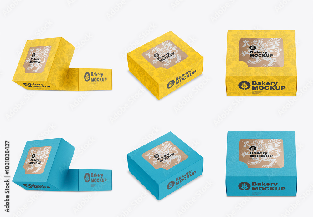 Bakery Box Mockup Stock Template | Adobe Stock