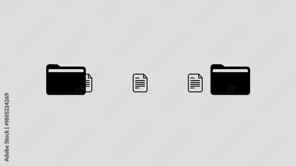 Two folders file transfer animation seamless loop. Suitable for ...