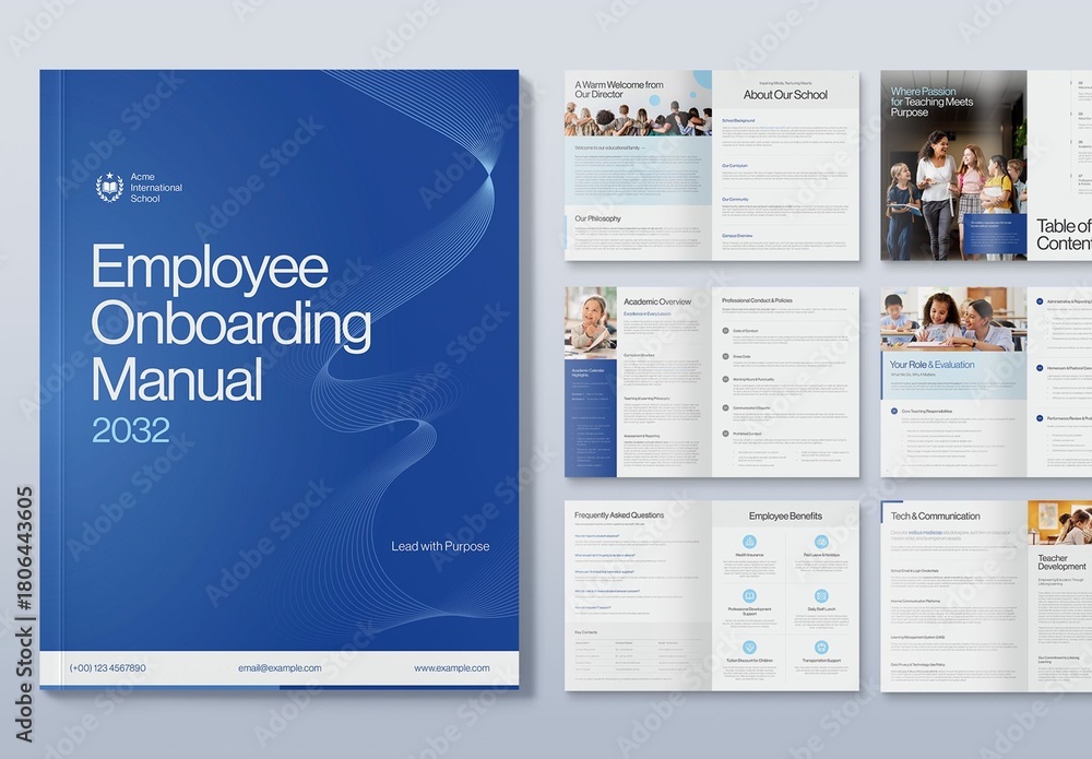 Company Handbook Template, Employee Onboarding Manual, Staff Handbook ...