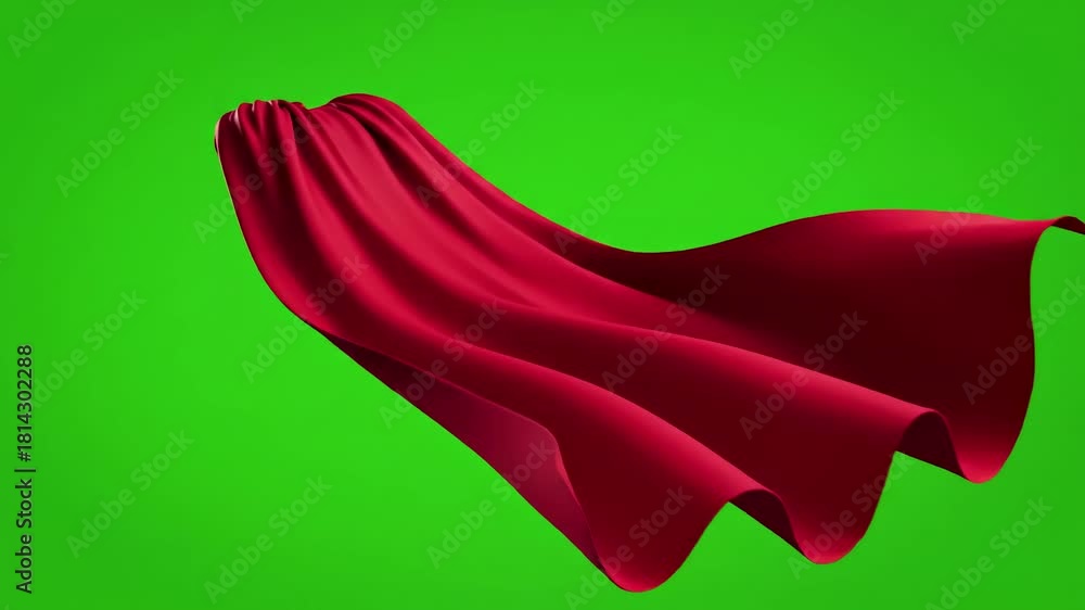 Vidéo Stock Isolated Green Screen VFX Element with superhero cape ...