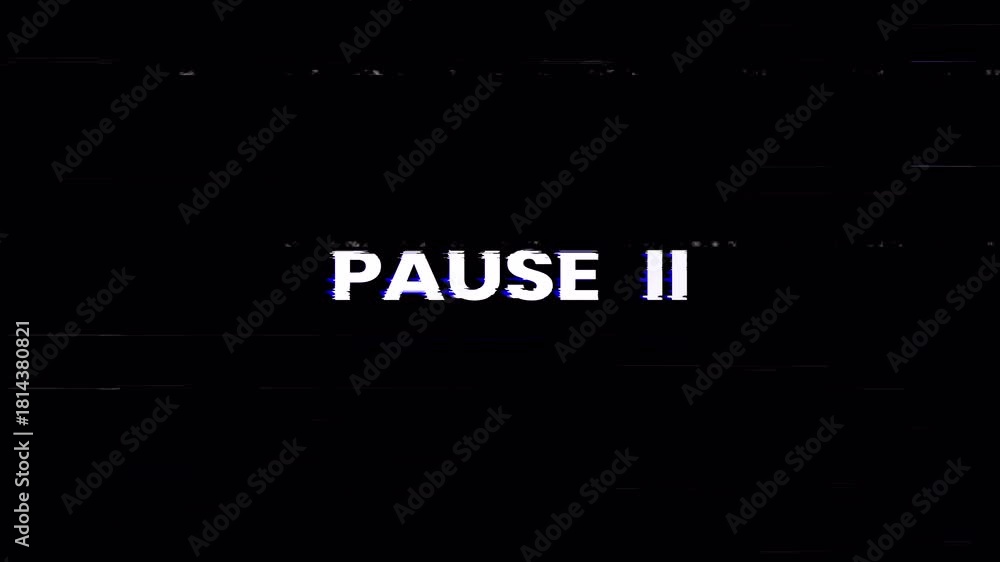 Pause vhs overlay word pause ii glitches with retro vhs texture ...