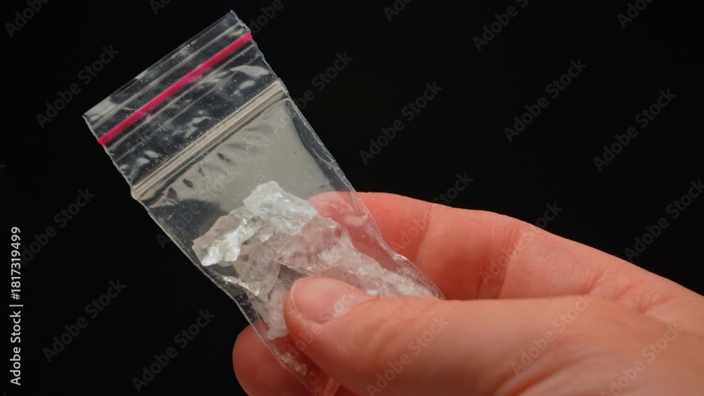 Drug dealer showing Fentanyl Crystal meth or Crack Cocaine for sale and ...