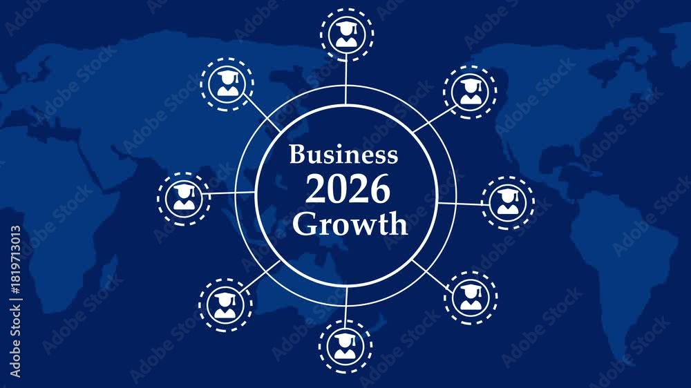 Global Business Growth Projections for 2026, Graphic representation of ...