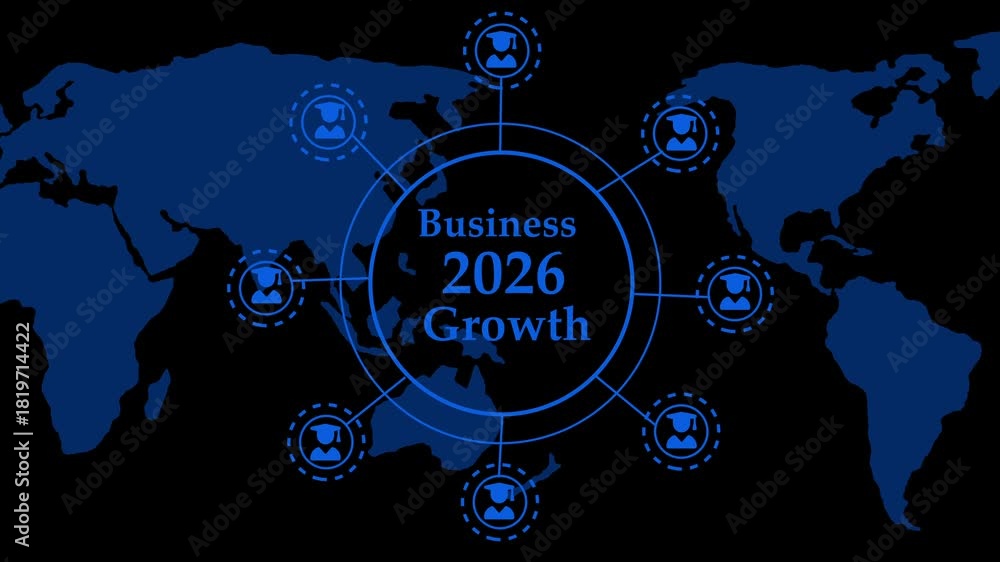 Global Business Growth Projections for 2026, Graphic representation of ...