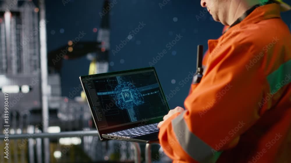 Engineer reviews artificial intelligence systems for offshore oil ...