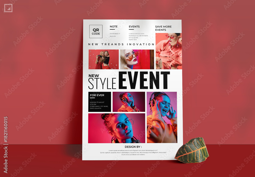 Minimal Event Poster Layout Stock Template | Adobe Stock