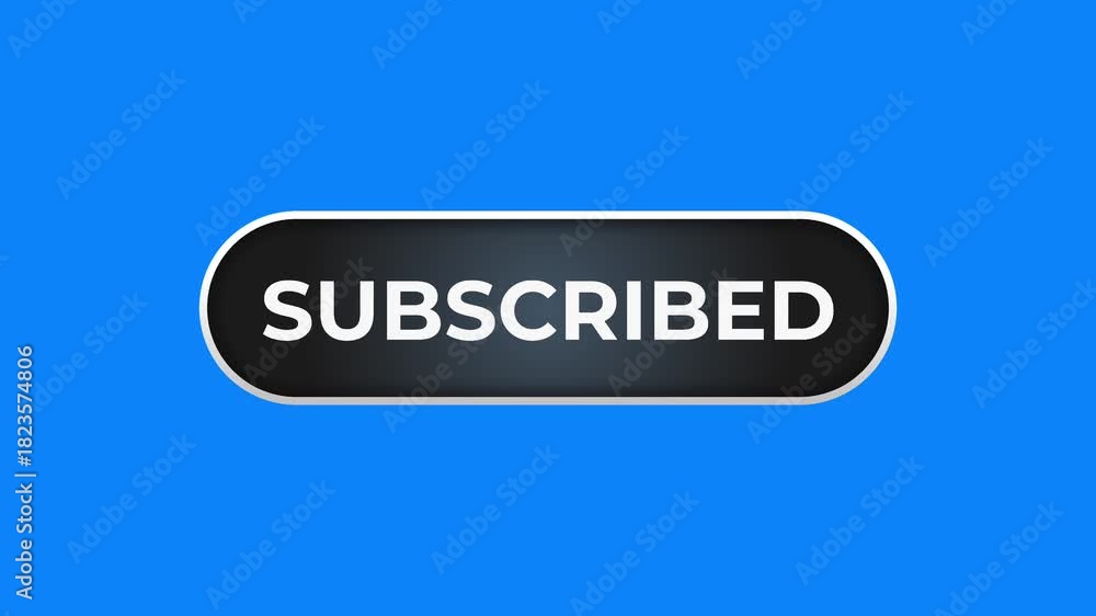 Animated Minimalist Black Curved Subscribe Button Clicked by Cursor ...