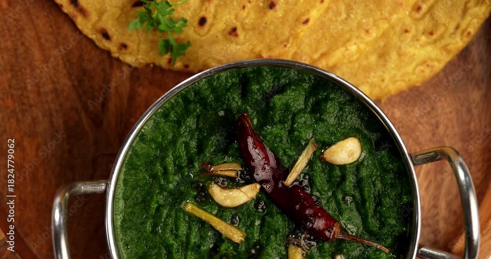 Makki Ki Roti & Sarson Ka Sag is basically Corn floor flat bread ...