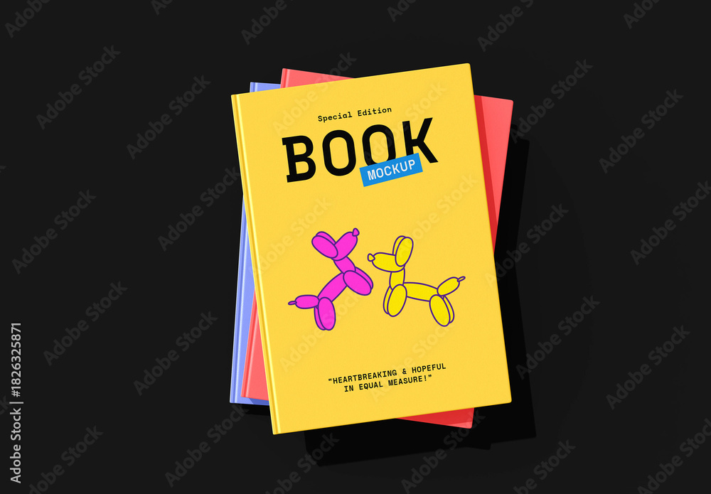 Modelo de Stack of Books Mockup do Stock | Adobe Stock