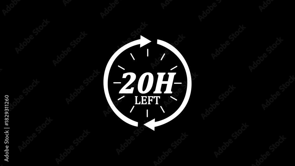 Vidéo Stock Real time countdown timer animation. Modern flat design of ...