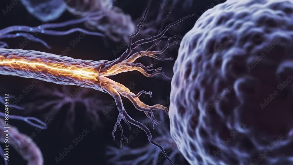 Neural Network Transmission A Detailed 3D Animation of Neuron Firing ...