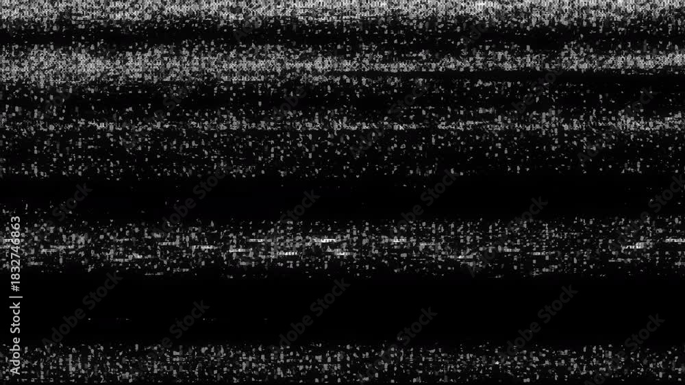 Static TV effect overlay with error VHS noise and analog distortion on ...