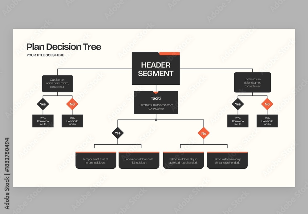 Decision Tree Infographic Vector – Flowchart Decision Diagram Template ...