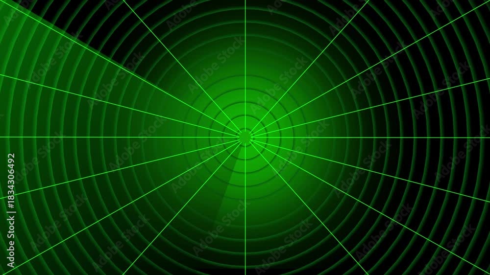 Aerial defense radar hologram with heatmap effects and blinking signal ...