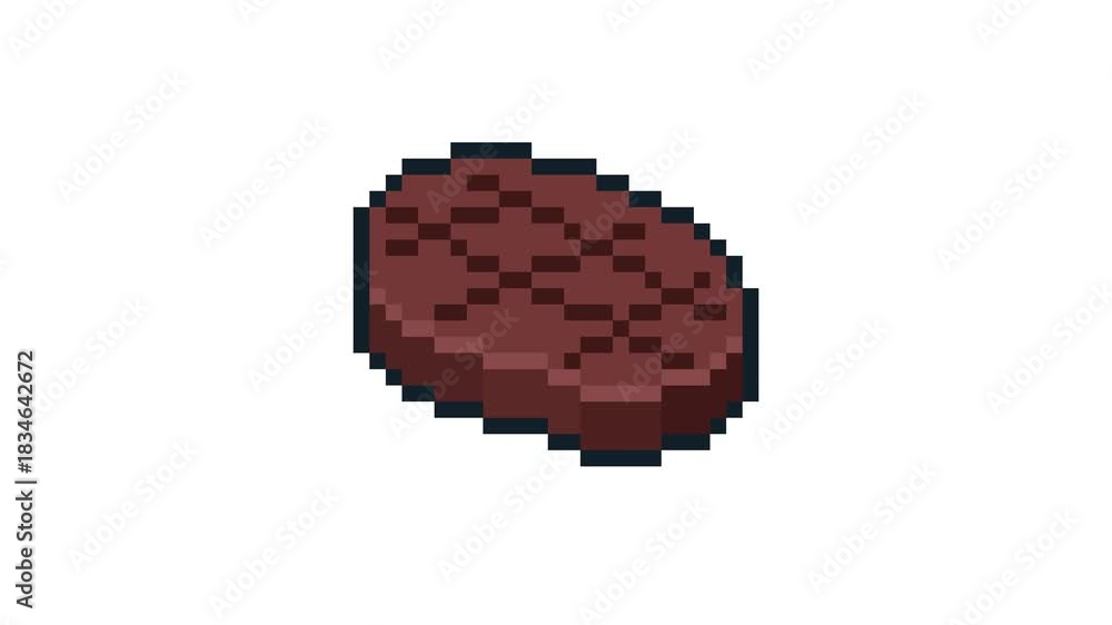 8-bit pixel art grilled steak. looped animation 4k 30fps 素材庫影片 | Adobe ...