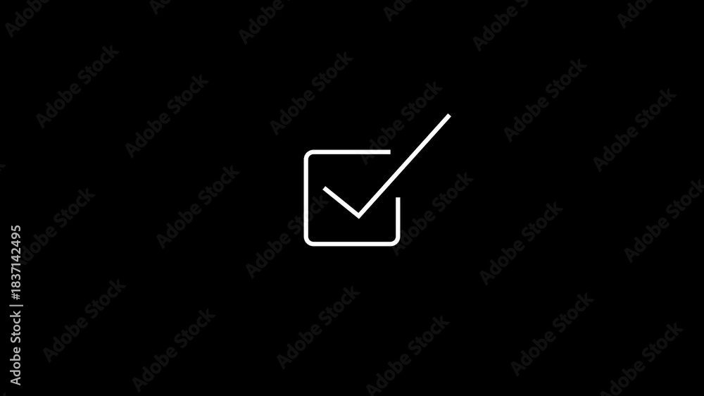 simple check Mark Icon Animation, Motion Graphics Tick Symbol, Success ...